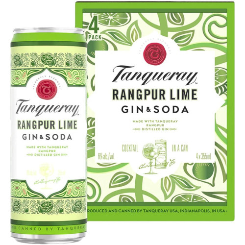 Tanqueray Rangpur Lime Gin & Soda 4-Pack | Caskers